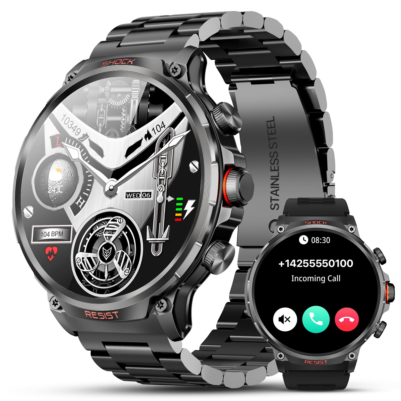 WalkerFit Smart Watch M6 MAX for Men, 1.85''Ultra-HD Display 710 MAH